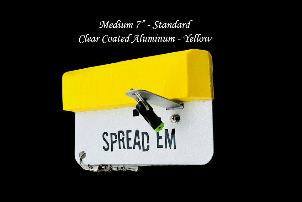 Spread Em Planer Boards - Medium 7" - Yellow - Standard | Spread Em ...