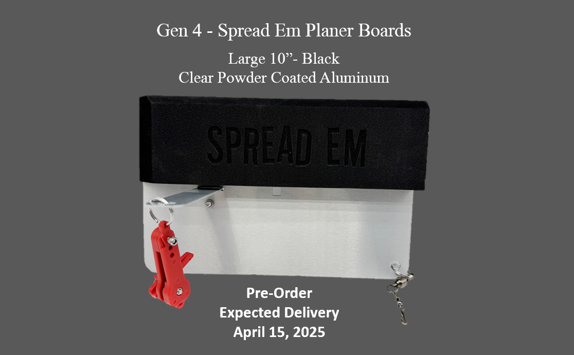 Spread Em Planer Boards 10" Black | Spread Em Planer Boards