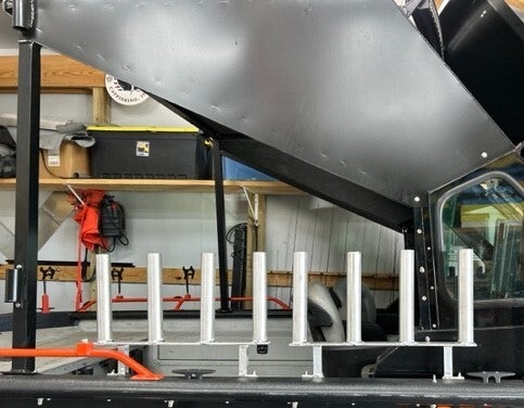 Vertical Tube Rod Storage - Over the Grabrail - SeaArk Boats | Spread ...