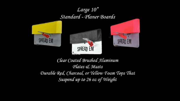 Spread Em Planer Boards 10" Standard | Spread Em Planer Boards