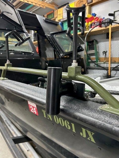 Rail Mount Shallow Water Anchor Mounts | Spread Em Planer Boards