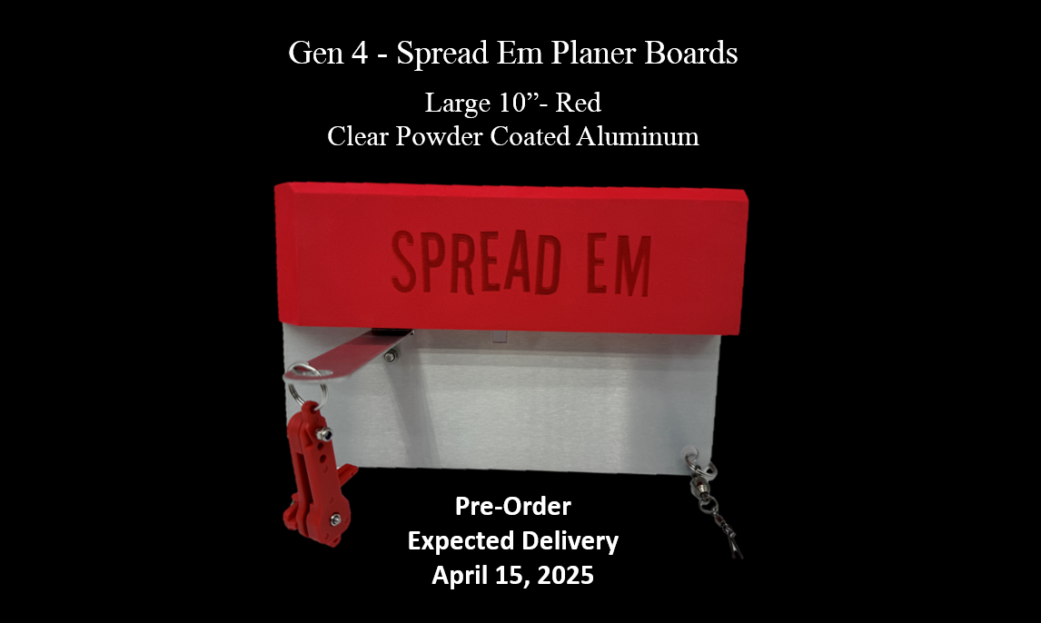 Spread Em Planer Boards 10" Red | Spread Em Planer Boards